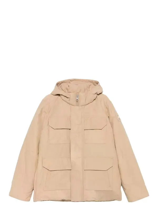 Canada Goose Hooded Pocketed Padded Jacket - Neutrals