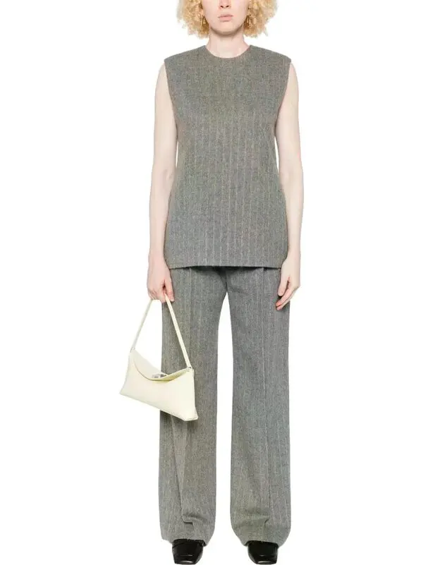 Carven Pinstripe Vest - Grey