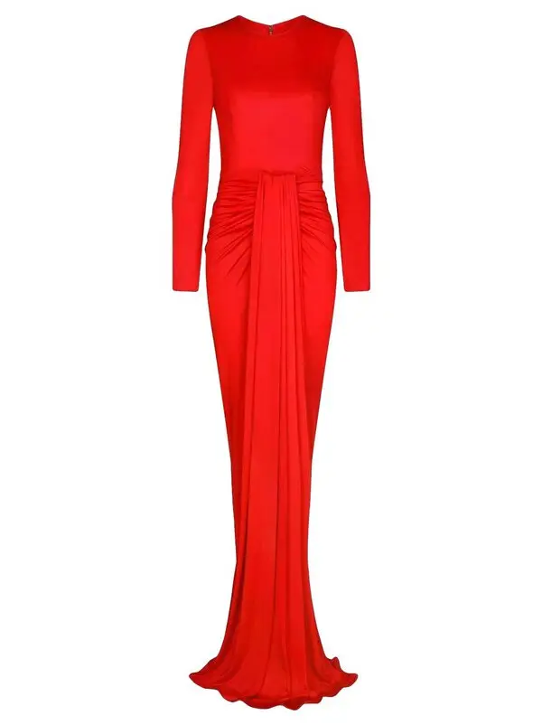 Dolce & Gabbana Draped Evening Gown - Red