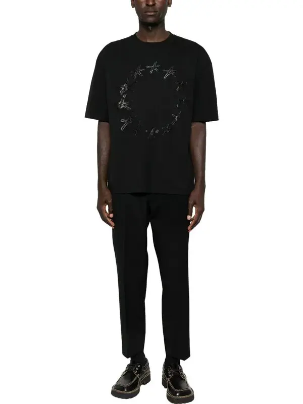 Études Studio Starfish-print Cotton T-shirt - Black
