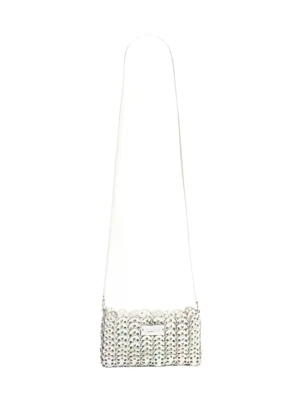 Rabanne 1969 Metallic-link Leather Cross Body Bag - Silver