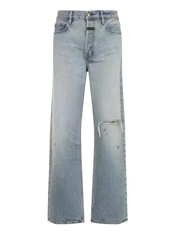 Fear Of God Distressed Cotton Jeans - Blue
