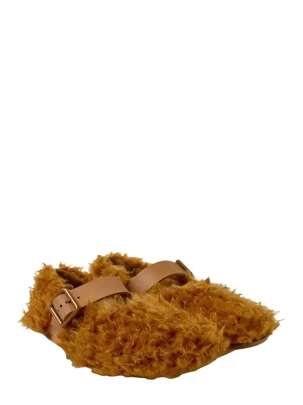 Camper Wabi Buckled Slippers - Brown