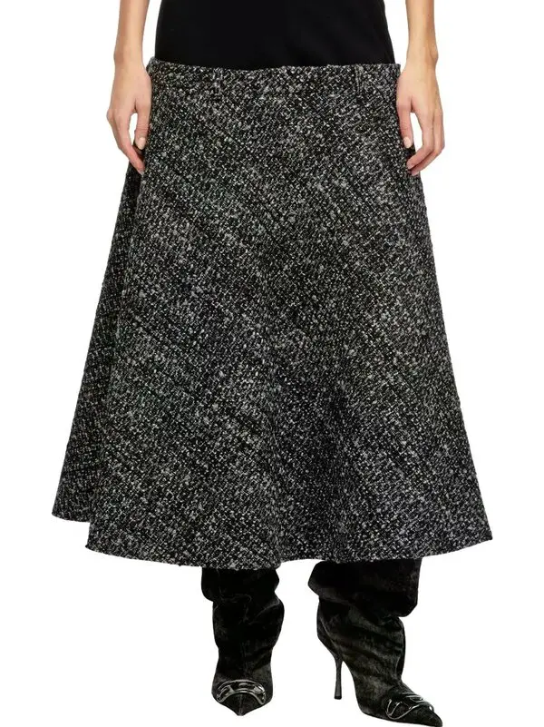 DIESEL® Midi O-grace Skirt - Grey