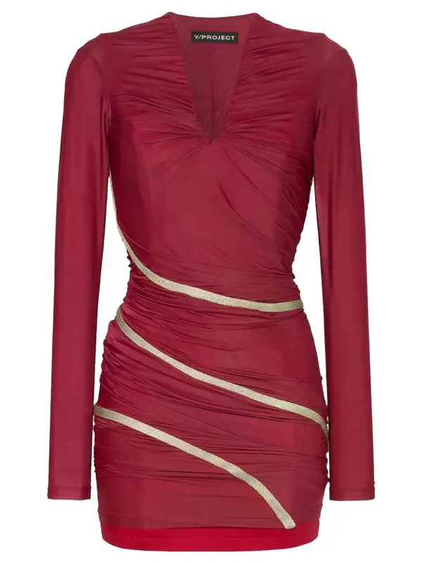 Y/project Draped Maxi Dress - Red
