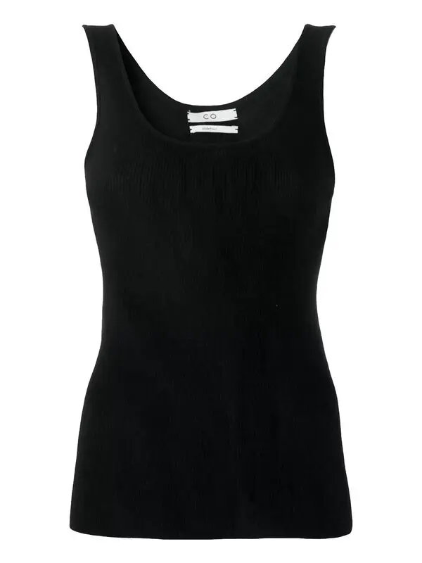 Co Slim-fit Knitted Tank Top - Black