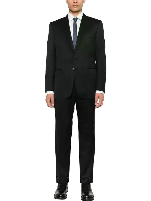 Brioni Wool Single-breasted Suit - Black
