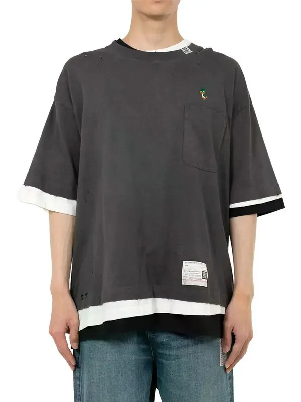 Mihara Yasuhiro Layered Pocket T-shirt - Grey