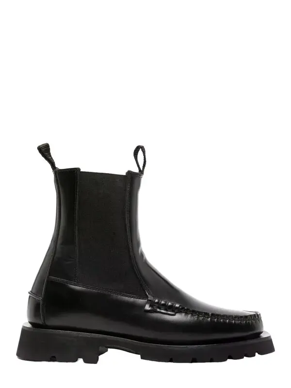 Hereu Alda Leather Chelsea Boots - Black