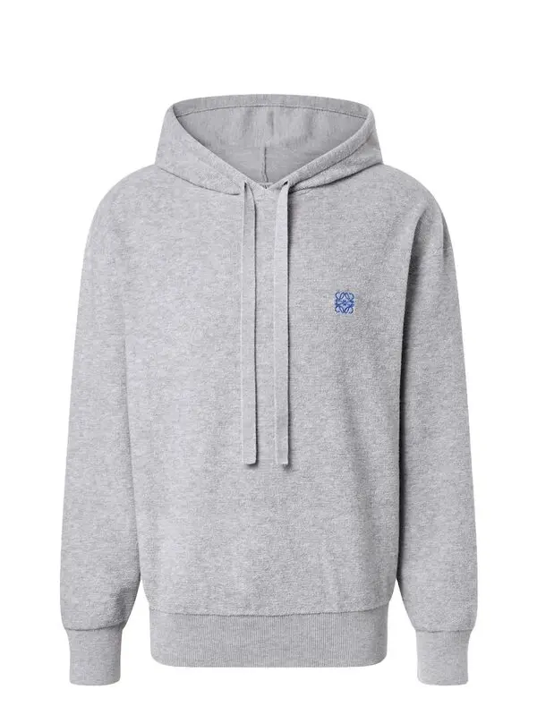 Loewe Anagram Wool Hoodie - Grey