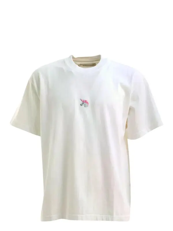 ALBERTO BRESCI Embroidered-unicorn T-shirt - White