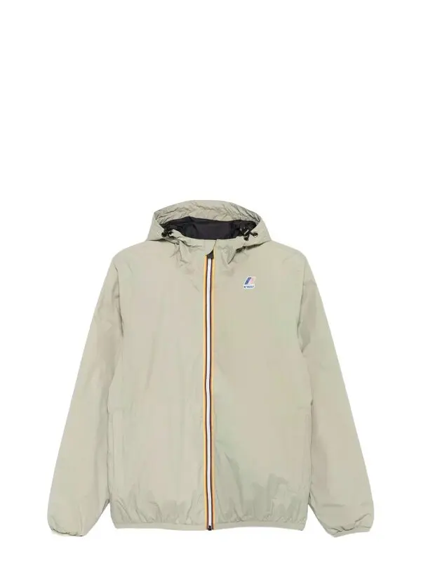 K-WAY Hooded Zip-front Jacket - Neutrals
