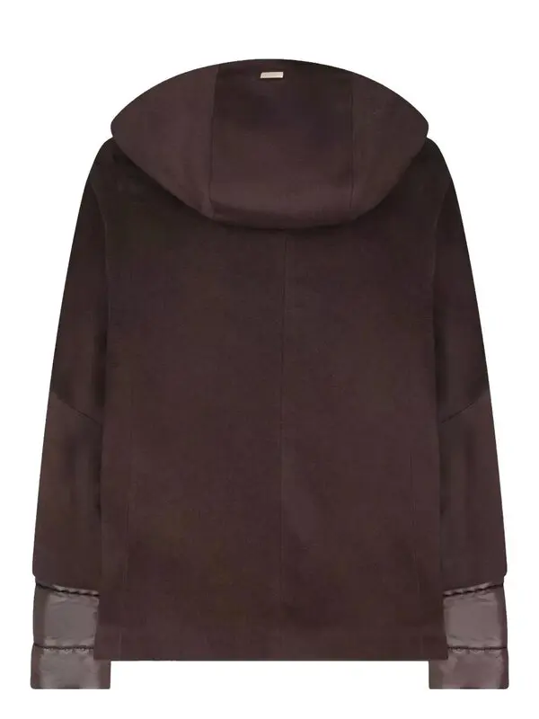 Herno Cashmere Hooded Jacket - Brown