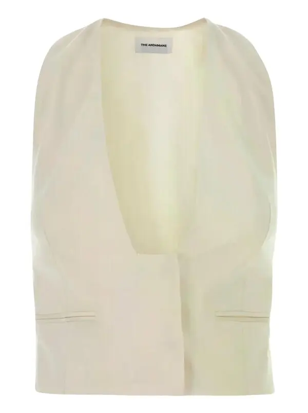 Andamane The Attico Gabardine Vest - Neutrals