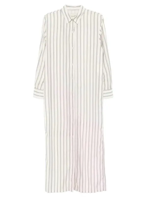 BAMBAH Hannah Striped Maxi Shirt Dress - Neutrals