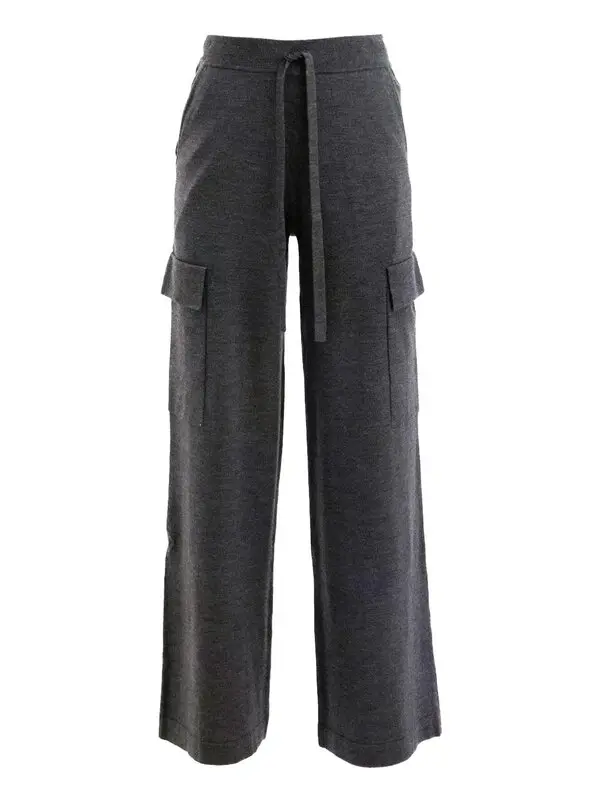 P.a.r.o.s.h Drawstring Cargo-pockets Trousers - Grey