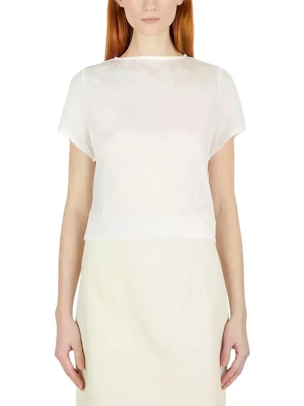 WYNN HAMLYN Crinkled Finish Blouse - White