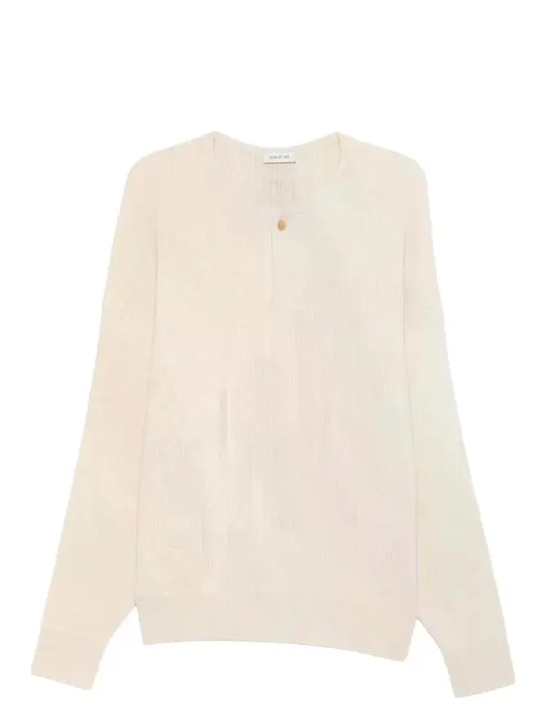 Fear Of God Waffle Knit Button-front Sweater - Neutrals