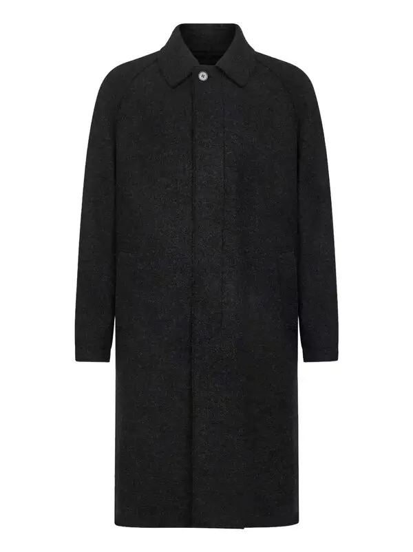Harris Wharf London Raglan Sleeve Wool Coat - Blue