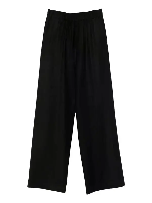 Barena Venezia Elasticated Waist Wide Leg Trousers - Black