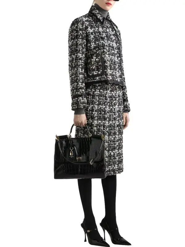 Dolce & Gabbana Tweed Double-breasted Jacket - Black