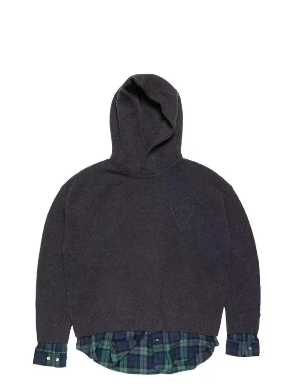 Acne Studios Embossed-logo Hoodie - Grey