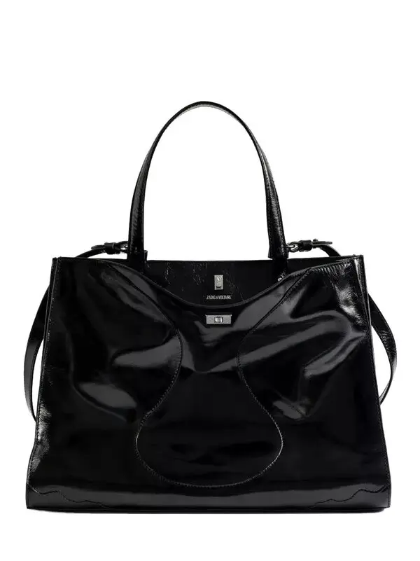 Zadig&Voltaire Jack Vintage Patent-leather Tote Bag - Black