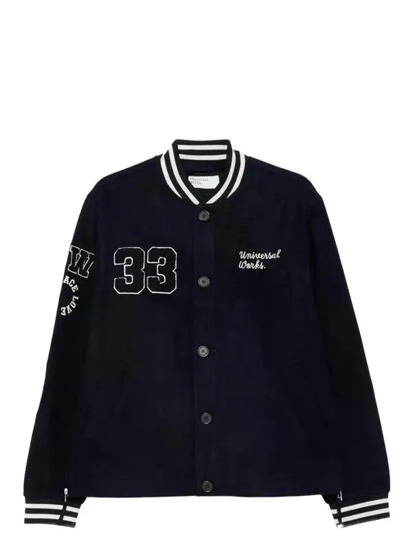 Universal Works Embroidered Bomber Jacket - Blue