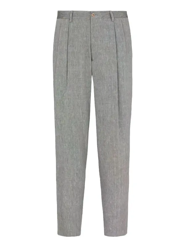 Giorgio Armani Pleated Front Trousers - Grey