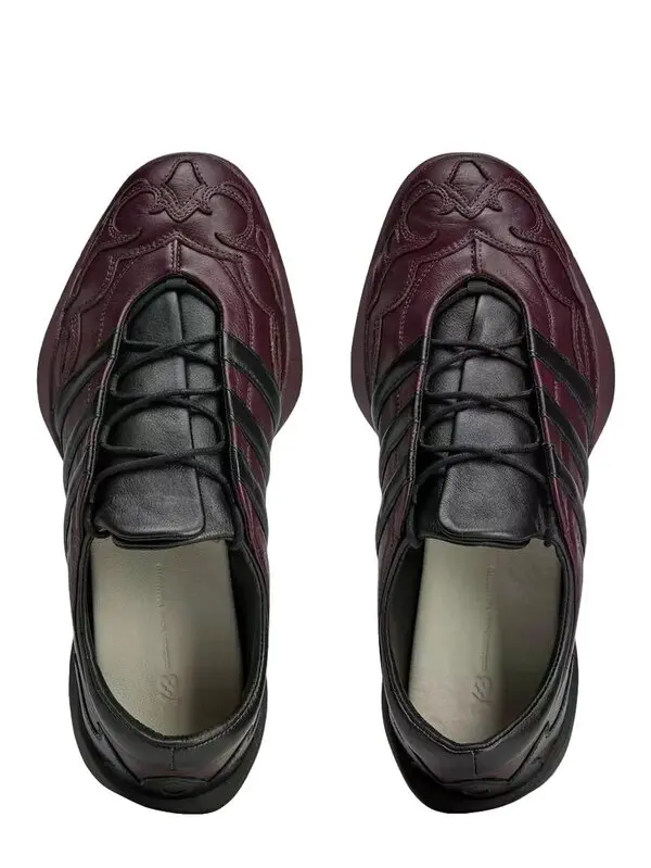 Y3 Regu 2002 Leather Sneakers - Brown
