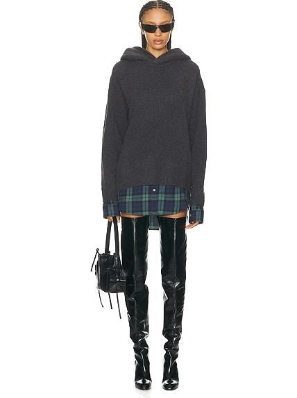 Acne Studios Krisp Cotton Flannel Sweater - Graphite