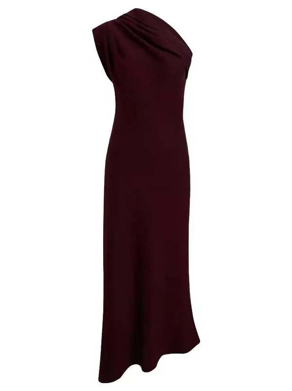 Khaite Draped One-shoulder Dress - Red
