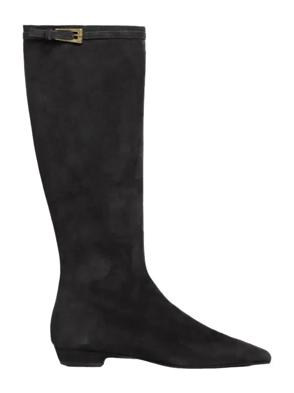 Roberto Festa Buckle-fastening Suede Knee-high Boots - Black