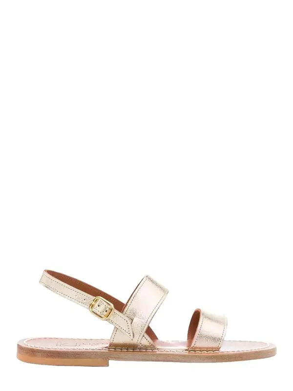 K.JACQUES Buckled Leather Sandals - Gold