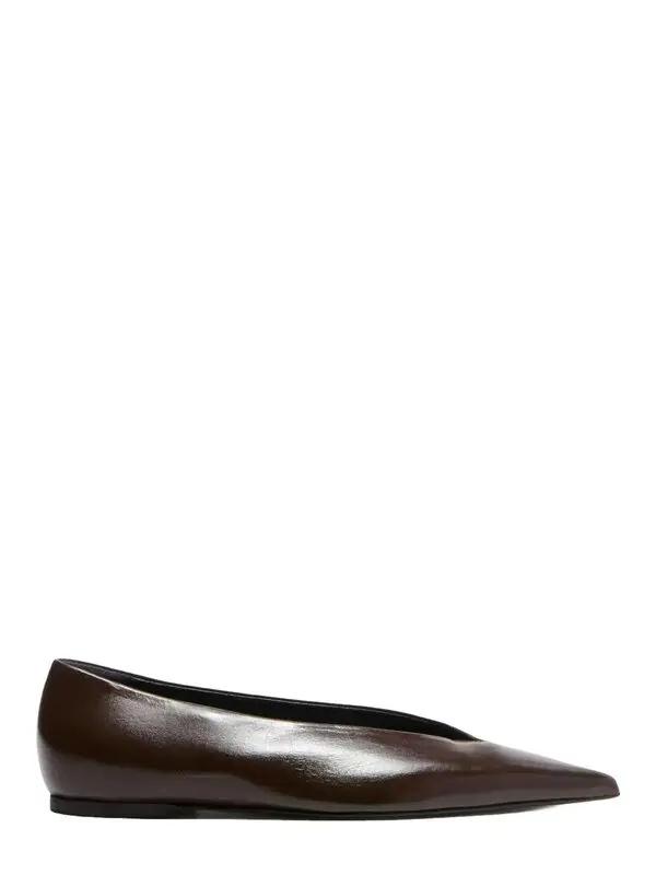 Proenza Schouler Pointed-toe Lambskin Ballet Flats - Brown