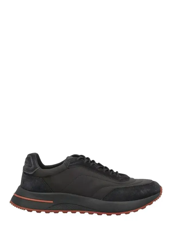 Loro Piana Suede Calfskin Sneakers - Black
