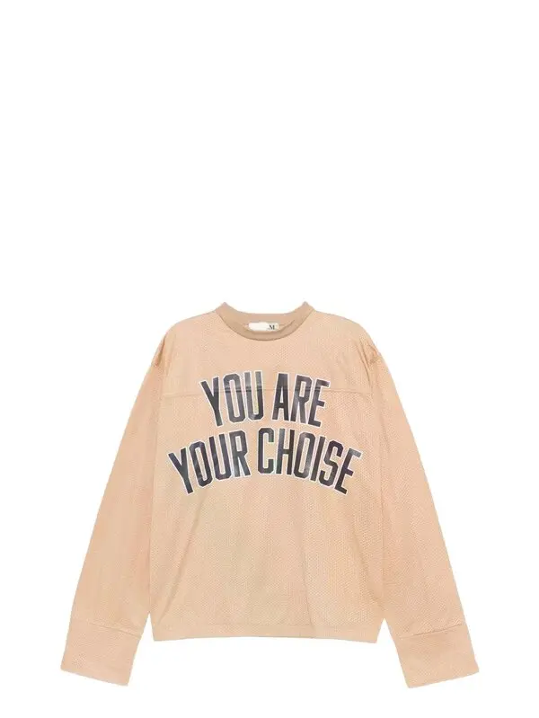 THE M.. Jordan Mesh-panel Long-sleeve T-shirt - Neutrals