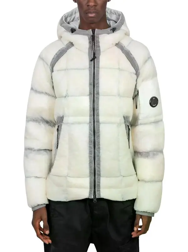 C.P. COMPANY Quilted Puffer Jacket With Contrast Panelling - Neutrals