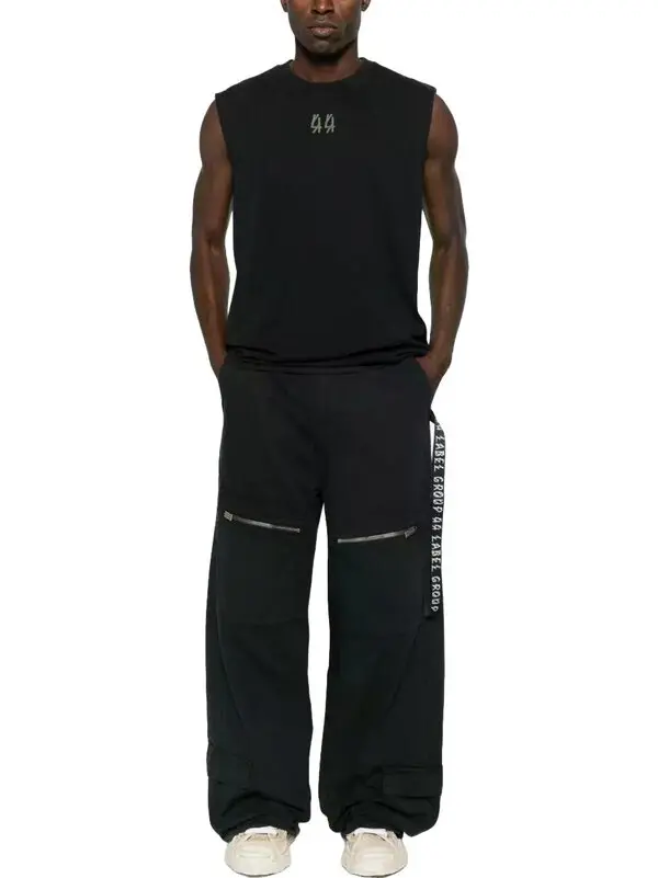44 LABEL GROUP Logo Tape Cargo Trousers - Black