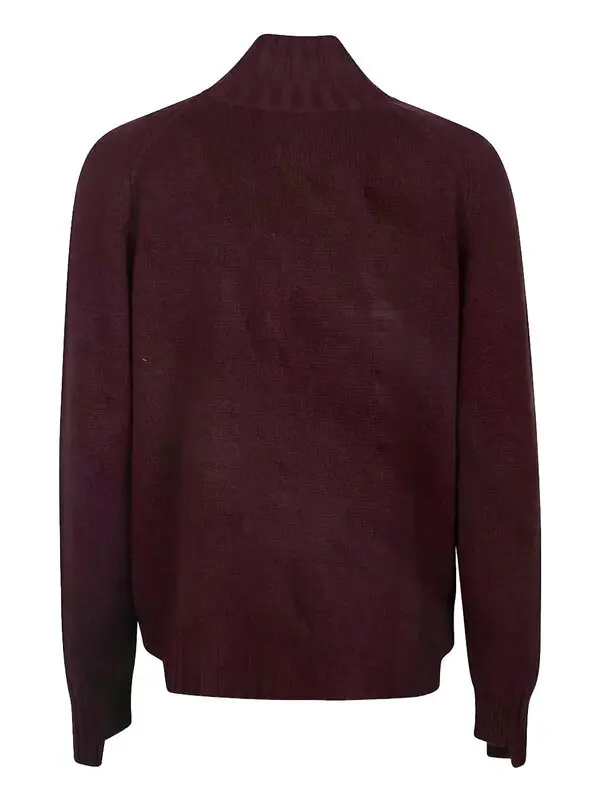 CANESSA High-neck Cashmere Sweater - Red
