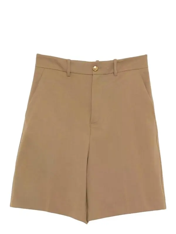 P.a.r.o.s.h Virgin Wool-blend Tailored Shorts - Neutrals