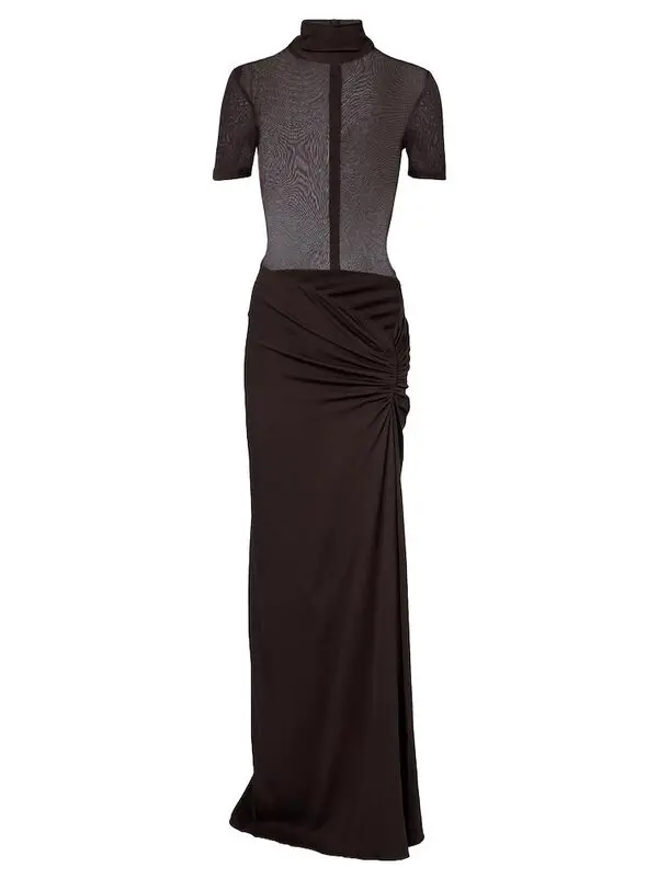 Christopher Esber Gathered Maxi Dress - Brown