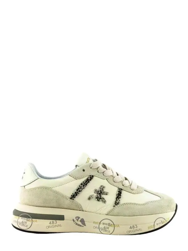 Premiata Cassie Leather And Suede Sneakers - White