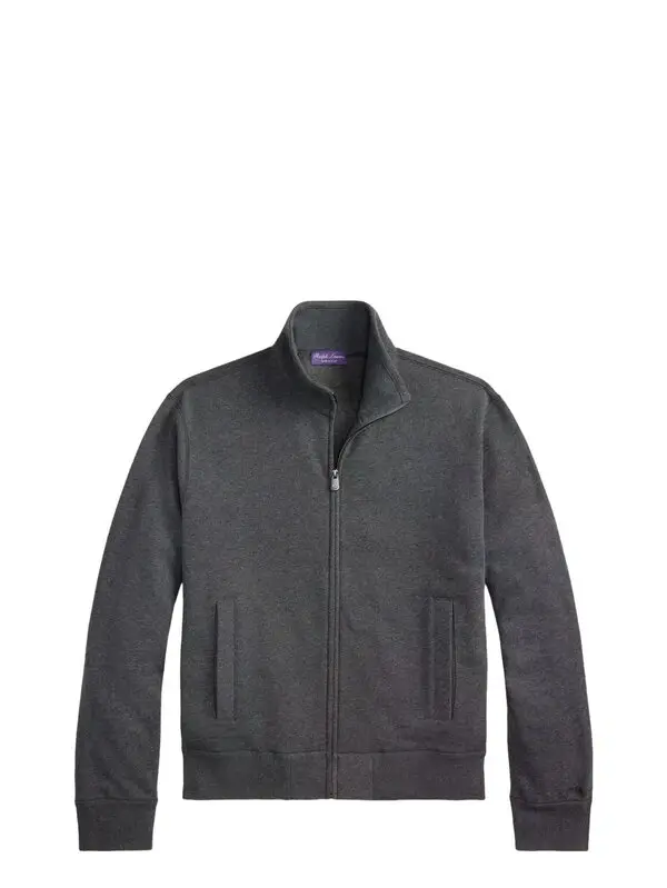Ralph Lauren Purple Label Zip-front Pocket-detail Sweatshirt - Grey