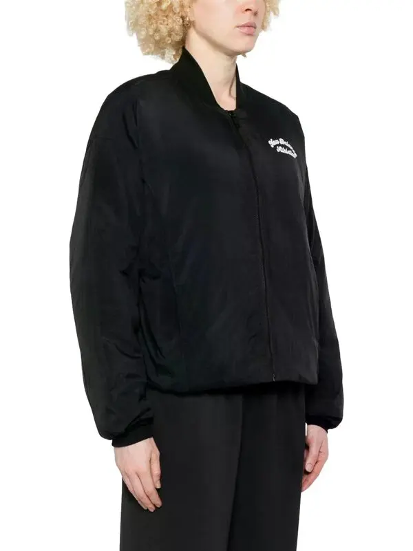 NEW BALANCE Embroidered Bomber Jacket - Black
