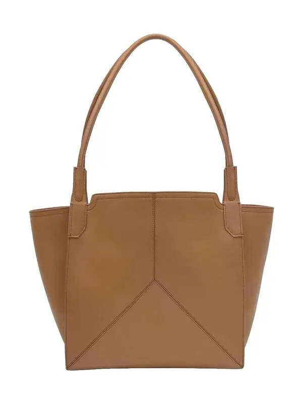 Victoria Beckham Panelled Leather Shoulder Bag - Neutrals