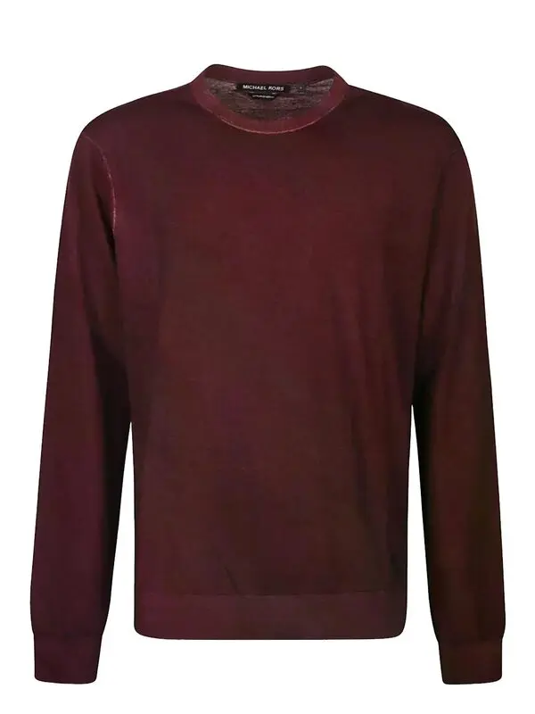 Michael Kors Merino Wool Crew Neck Sweater - Red