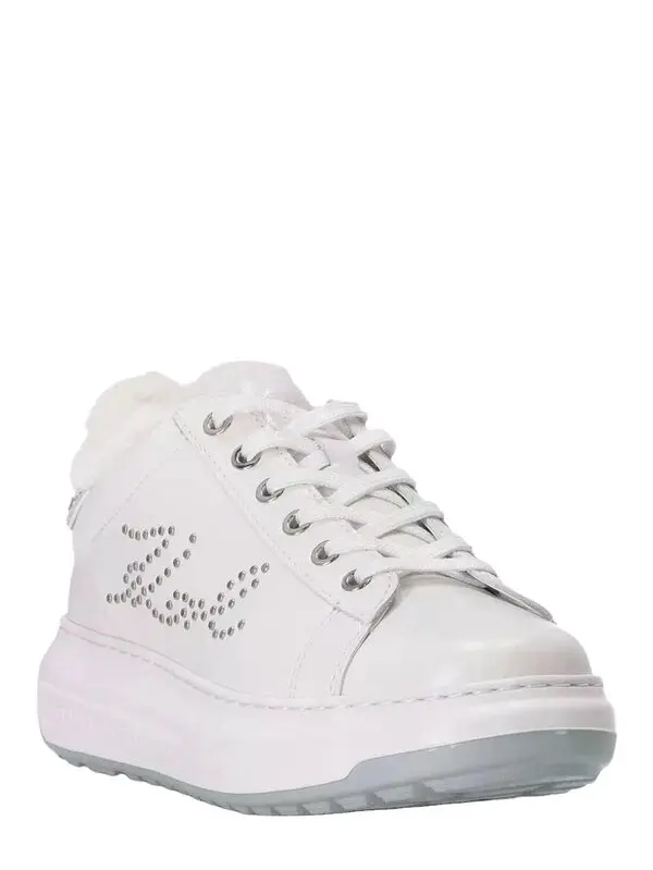 Karl Lagerfeld Studded Platform Sneakers - White