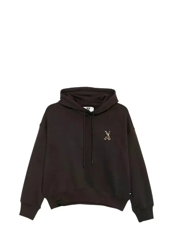 Izzue Embroidered Hoodie - Brown
