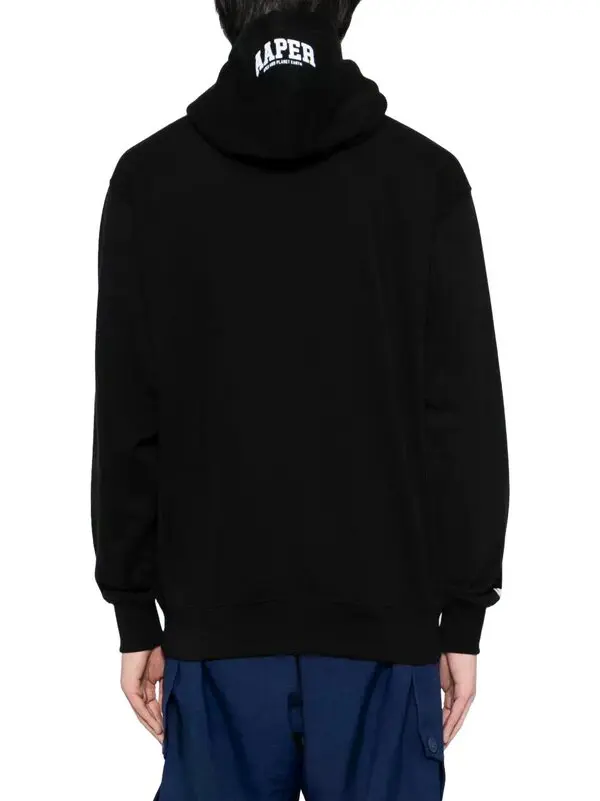 AAPE BY *A BATHING APE Logo Patch Hoodie - Black
